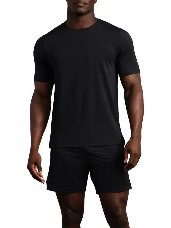 RHONE Endure Crewneck Short Sleeve Performance T-shirt - Pure Black