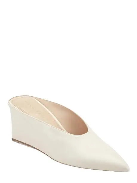 Marc Fisher Malley Pointed Toe Wedge Mule - Ivory