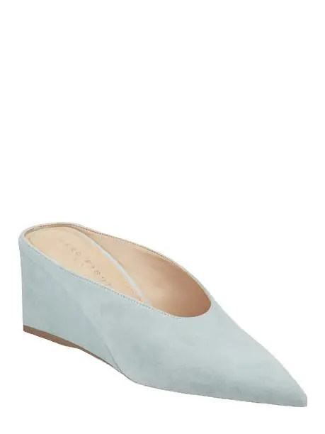 Marc Fisher Malley Pointed Toe Wedge Mule - Light Blue