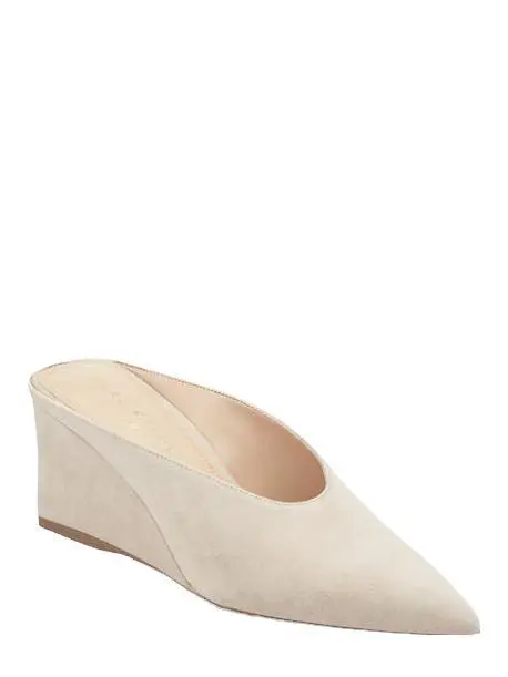 Marc Fisher Malley Pointed Toe Wedge Mule - Light Natural