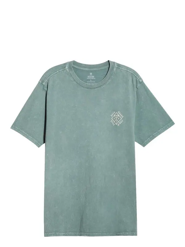 ROARK Ghostrider Cotton Graphic T-shirt - Slate Green