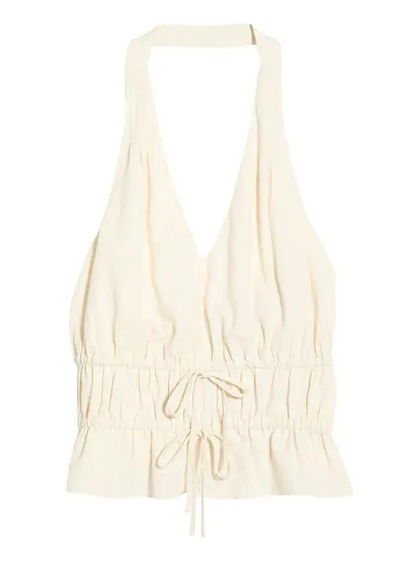 Paige Alysha Halter Top - Parchment