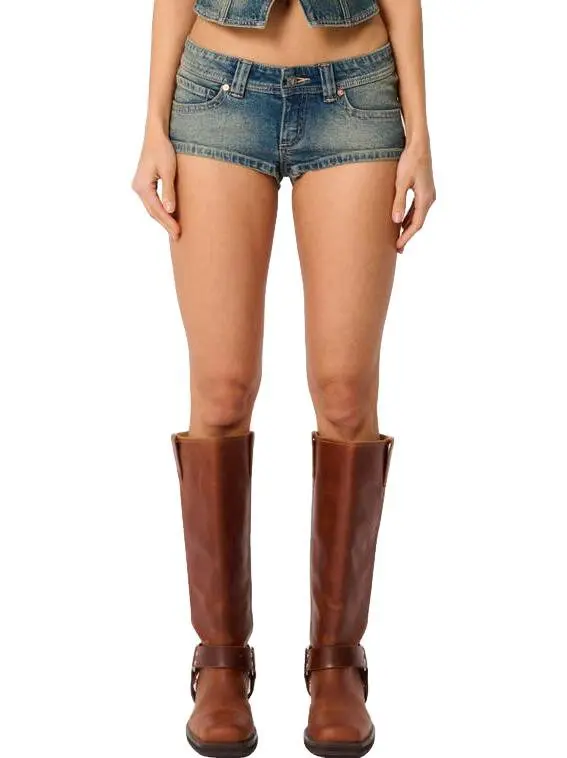 Abrand Denim Denim Mini Shorts - Zahli