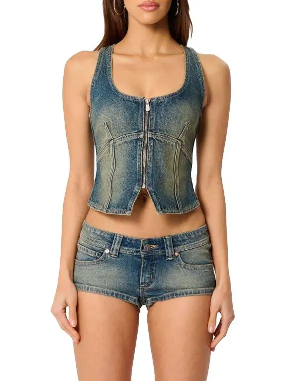 Abrand Denim Addison Denim Vest - Zahli