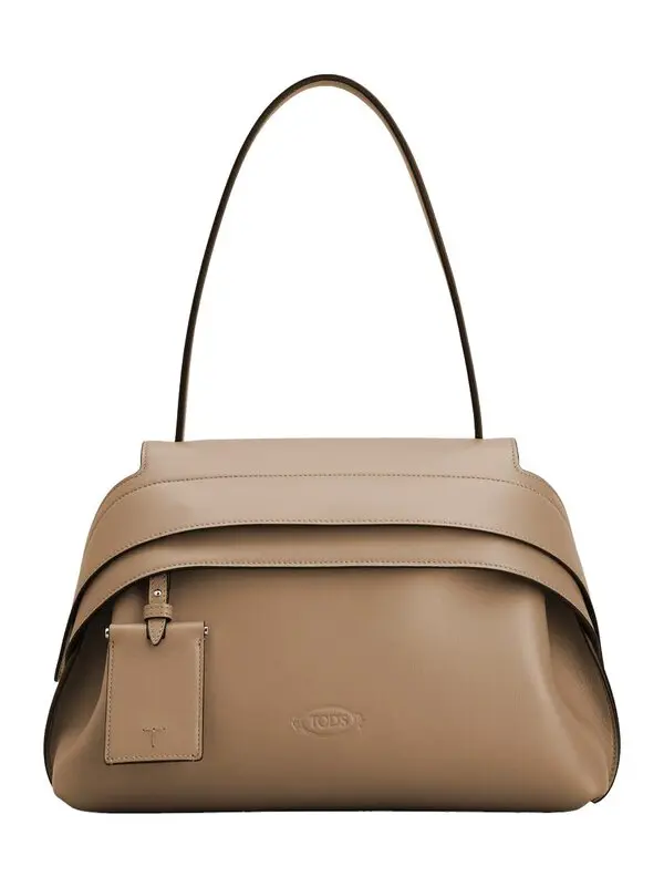 TOD'S Small Wave Shoulder Bag - Creta Chiaro