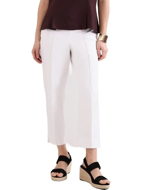 PHASE EIGHT Miah Cropped Tailored Trousers - White