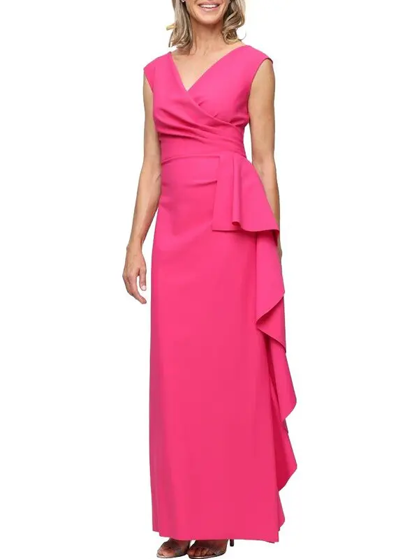 Alex Evenings Sleeveless Smoothfit Gown - Geranium