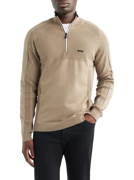 BOSS Hydro-x Water-repellent Golf Half-zip Pullover - Light/pastel Green