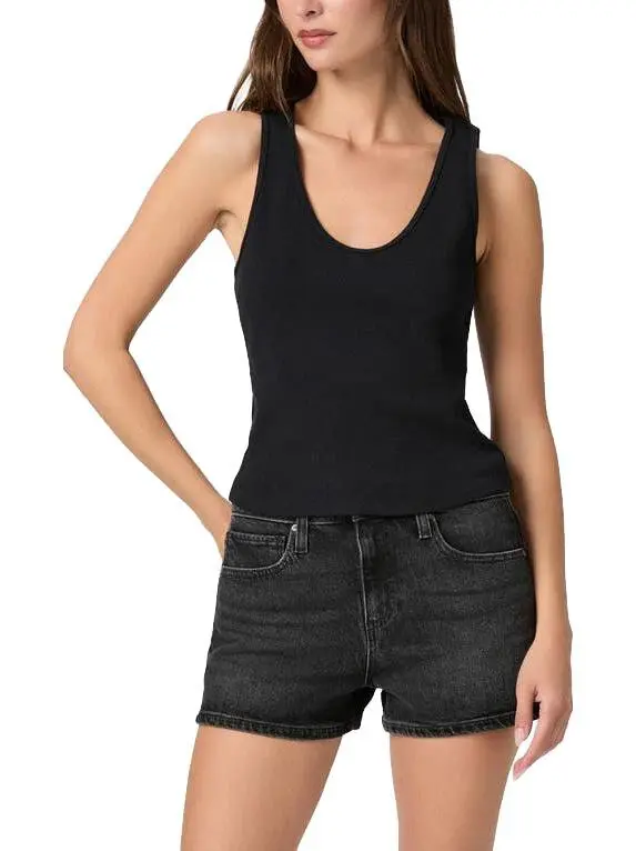 Paige Bali Stretch Cotton Tank - Black