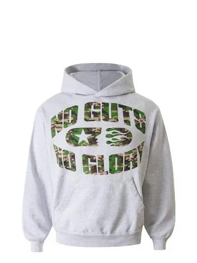 HELLSTAR No Guts No Glory!" Hoodie - Grey