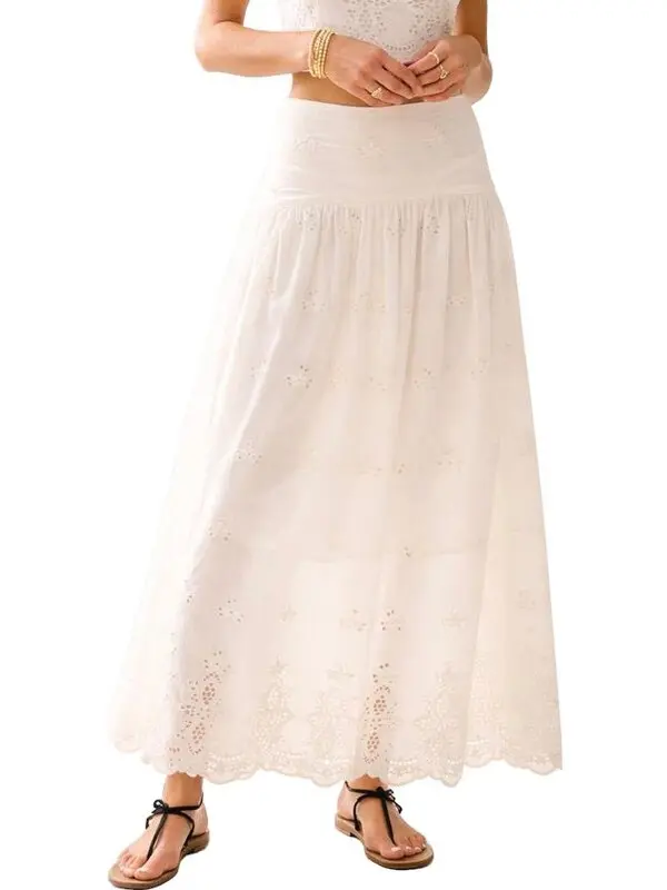 BISHOP + YOUNG Sorrento Maxi Skirt - Embroidered Stripe