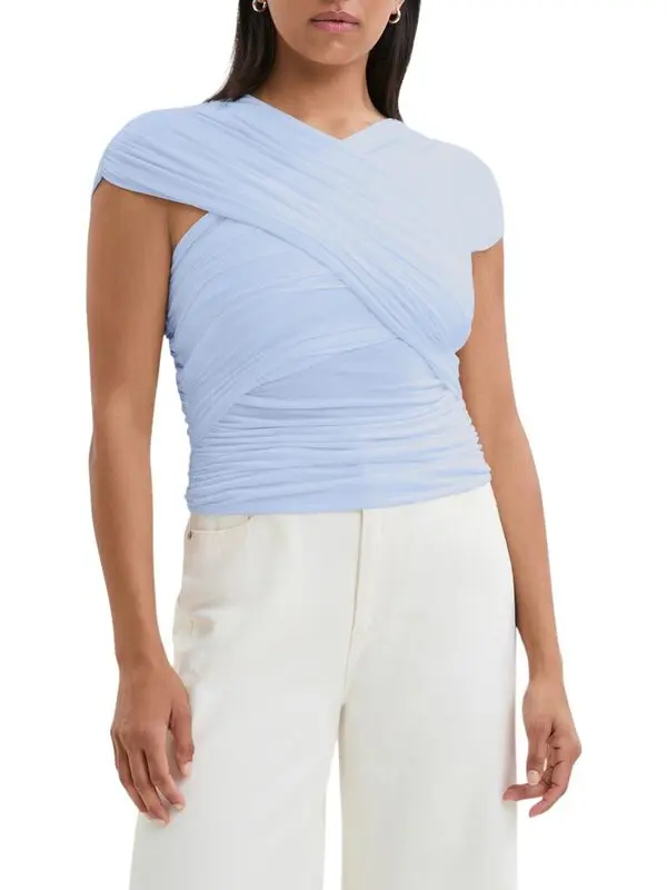 MARCELLA Alyssa Infinity Jersey Top - Ice Blue