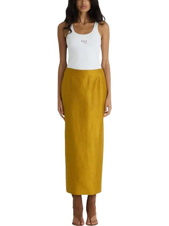 ROMY Veda Maxi Skirt - Gold Gleam