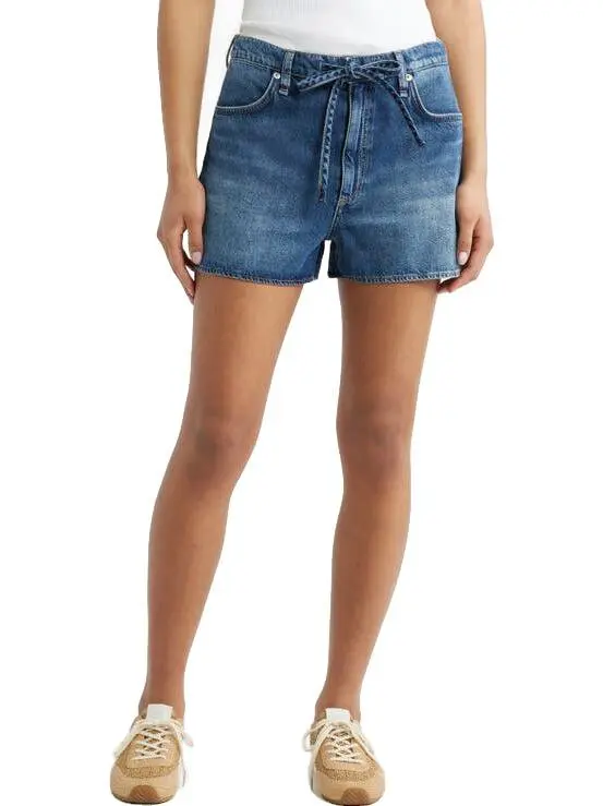 Rag & Bone Ultra Featherweight Nolan Drawstring Denim Shorts - Emerson