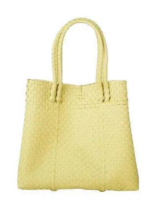 SARAH STEWART Maxi Piper Handwoven Tote - Chartreuse