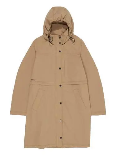 Bimba Y Lola Straight Trench Coat With Stowaway Hood - Light Camel