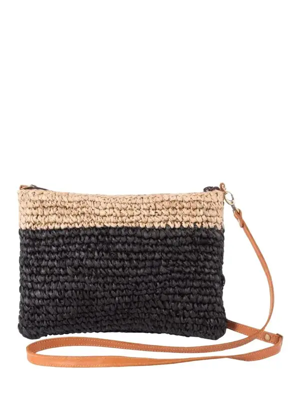SARAH STEWART The Summer Stripe Clutch - Black Stripe