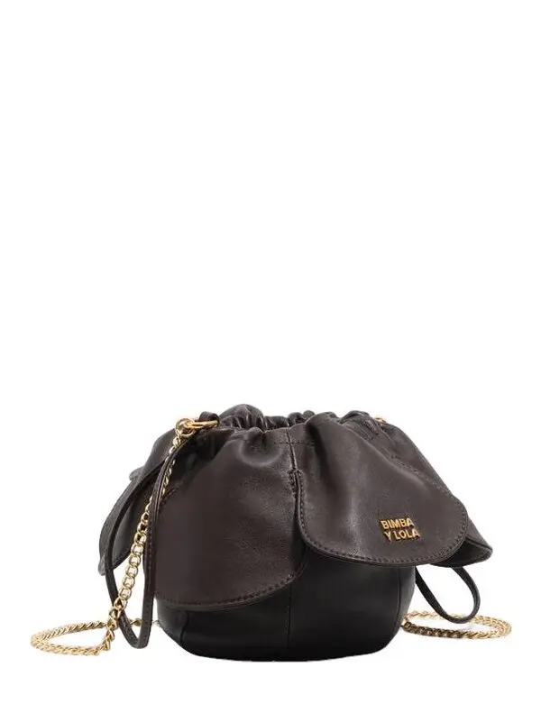 Bimba Y Lola Leather Pétalo Bag - Ebony