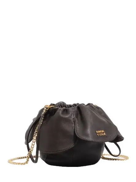 Bimba Y Lola Leather Pétalo Bag - Ebony