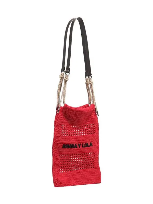 Bimba Y Lola Crochet Market Bag - Red