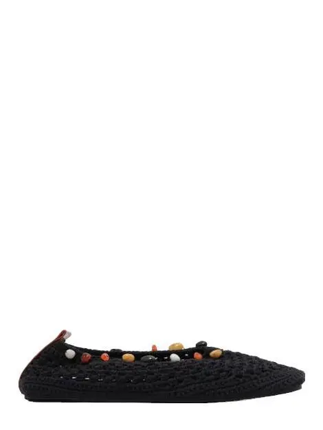 Bimba Y Lola Crochet Ballerina With Stones - Black