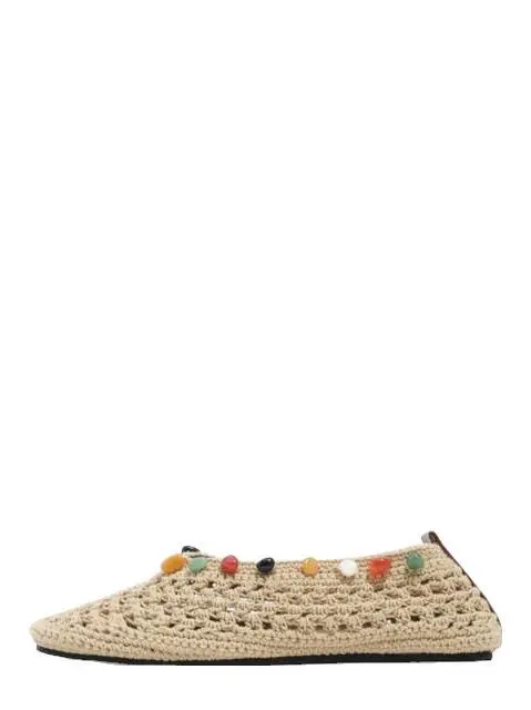 Bimba Y Lola Hand-crocheted Ballerina With Stone Embellishments - Natural