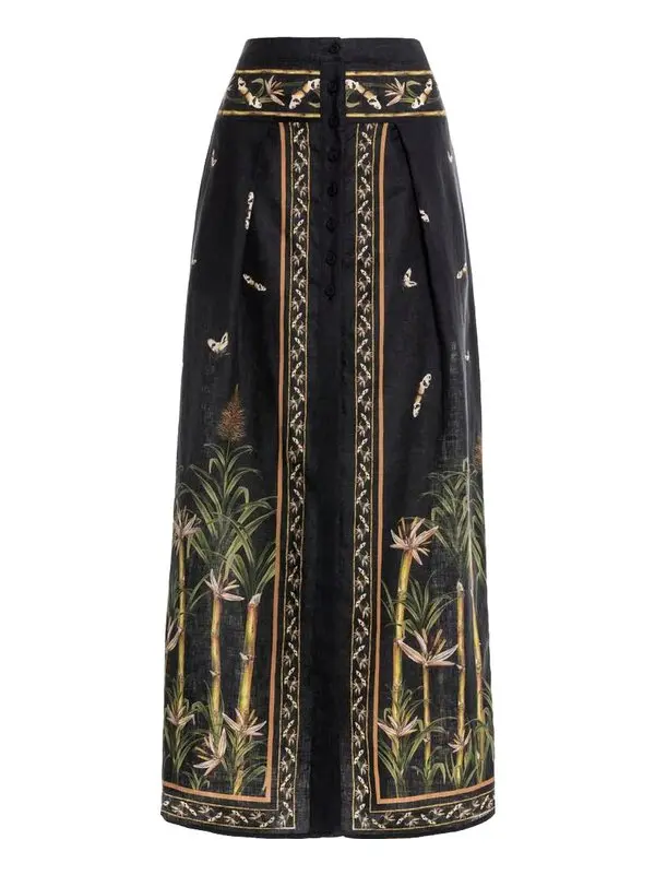 Agua Bendita Coralina Azucar Midi Pareo Skirt - Multicolor