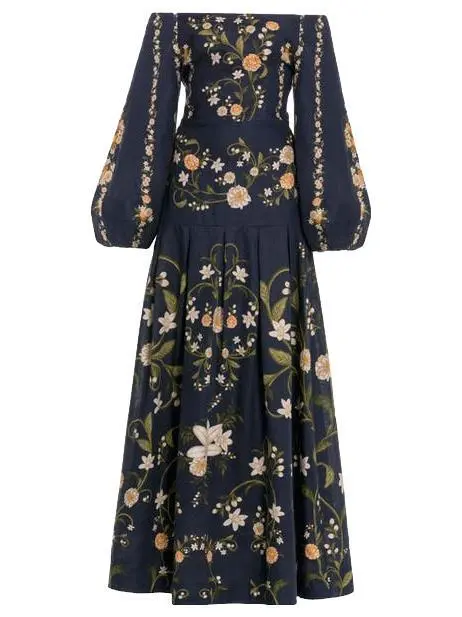 Agua Bendita Senlis Valle Off-shoulder Maxi Dress - Multicolor
