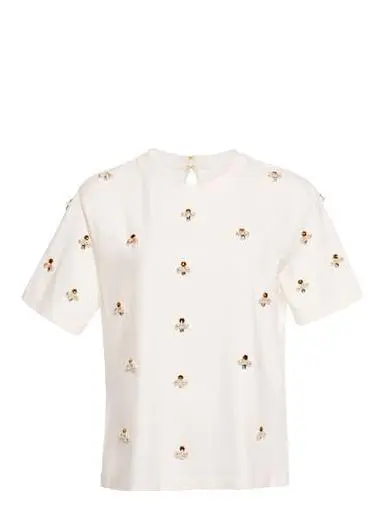 Agua Bendita Sama Paraiso Embroidered Pima Cotton T-shirt - Multicolor
