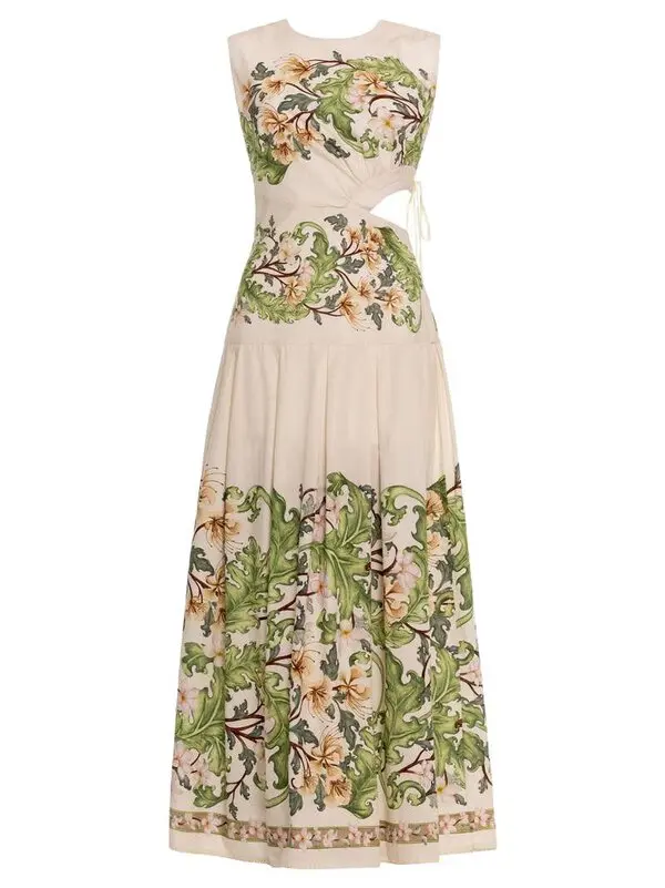 Agua Bendita Otoño Anhelo Midi Dress - Multicolor