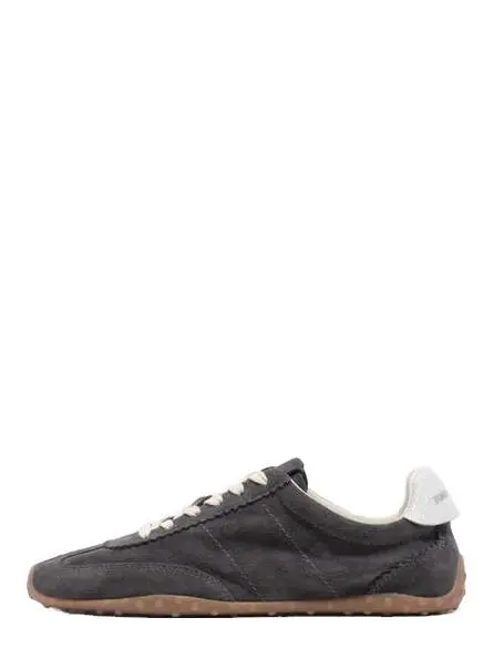 Bimba Y Lola Suede Scalloped Sneakers - Anthracite