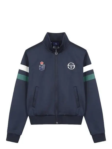 SERGIO TACCHINI Mc Staff Track Jacket With Sporty Stripes - Navy
