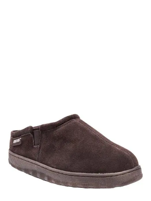 MUK LUKS Matt Faux Shearling Lined Suede Slipper - Chocolate