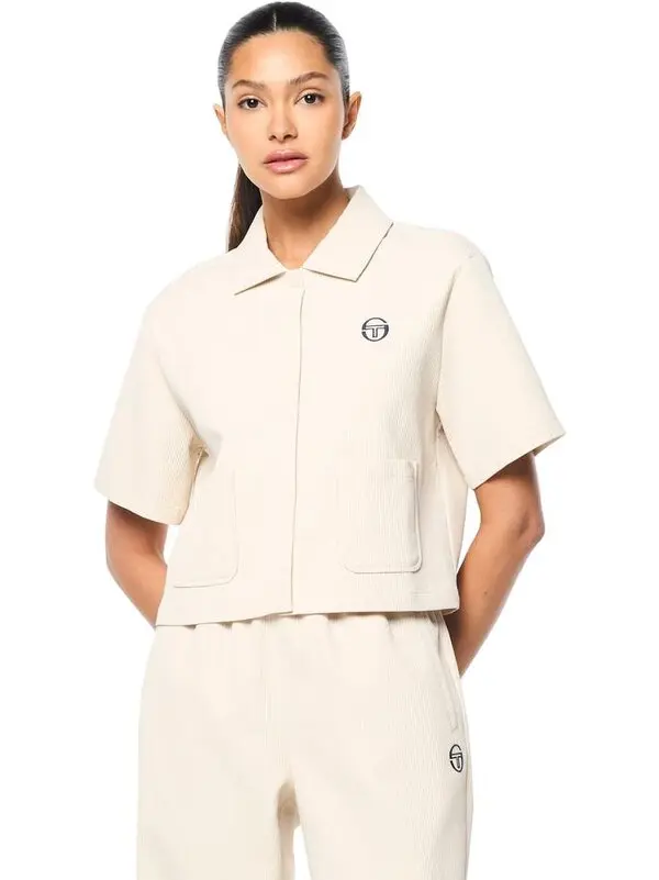 SERGIO TACCHINI Mia Cropped Shirt - Fog