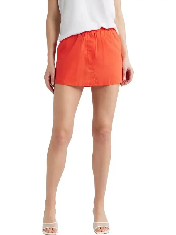 CISSA Cotton Mini Skirt - Poppy Red
