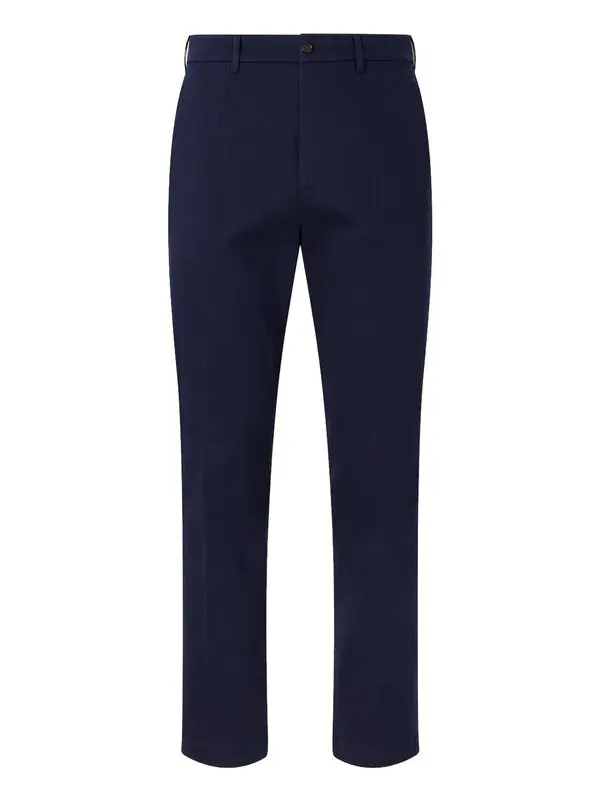 Dunhill Straight-leg Cotton-blend Twill Trousers - Blue
