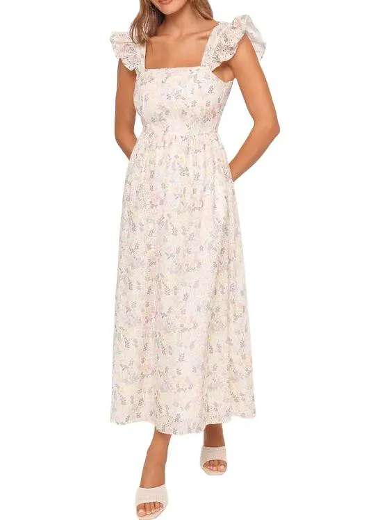 PETAL & PUP Ashtonleigh Floral Print Midi Dress - Multi Floral
