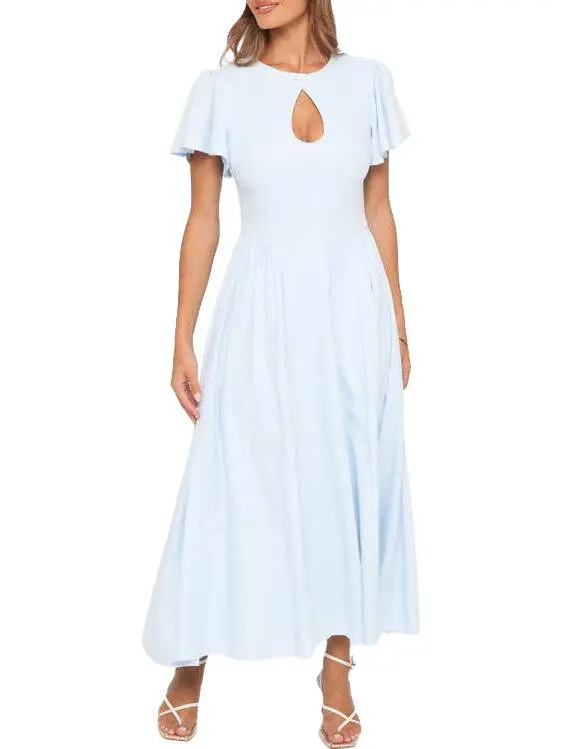 PETAL & PUP Jessima Midi Dress - Pale Blue