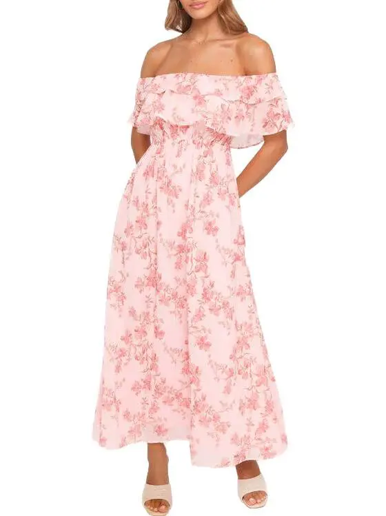 PETAL & PUP Maxi Dress - Rose Pink Floral
