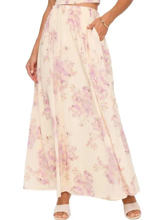 PETAL & PUP Tinsley Maxi Skirt - Lavender Floral