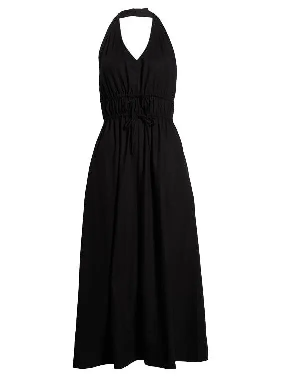 Paige Alysha Halter Midi Dress - Black