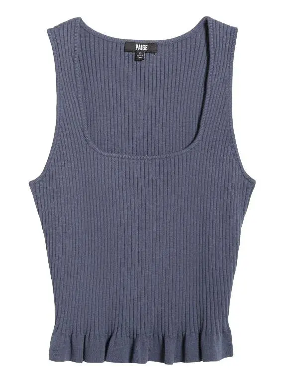 Paige Bronwyn Ribbed Sweater Tank - Pacific Blue