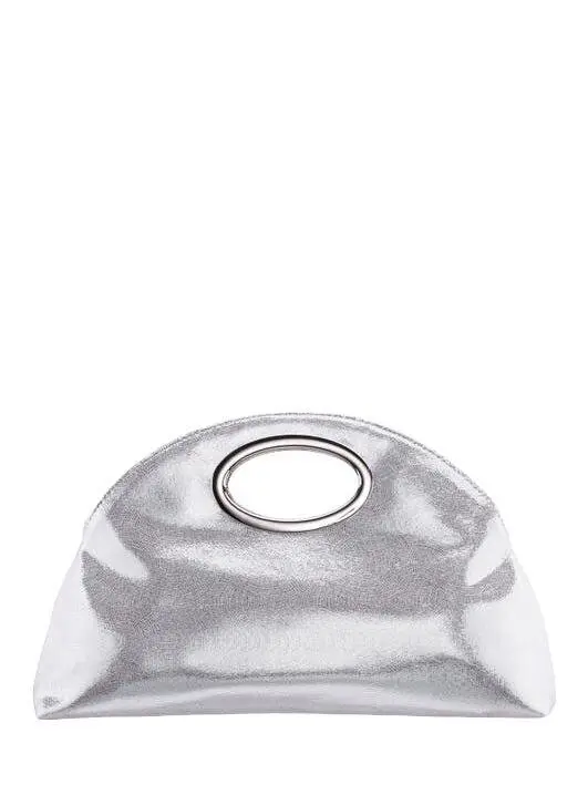 Nina Jael Top Handle Clutch - Silver