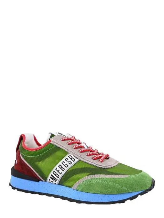 BIKKEMBERGS Colorblocked Lace-up Sneakers - Leaf