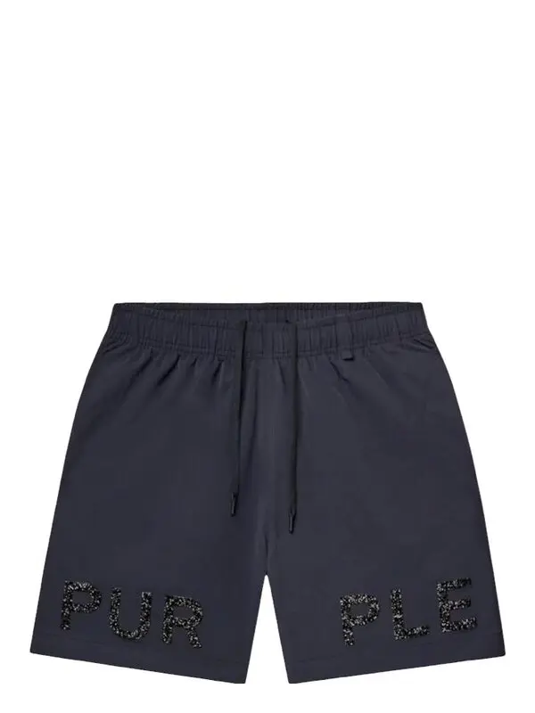 PURPLE BRAND Embellished Logo Shorts - Black
