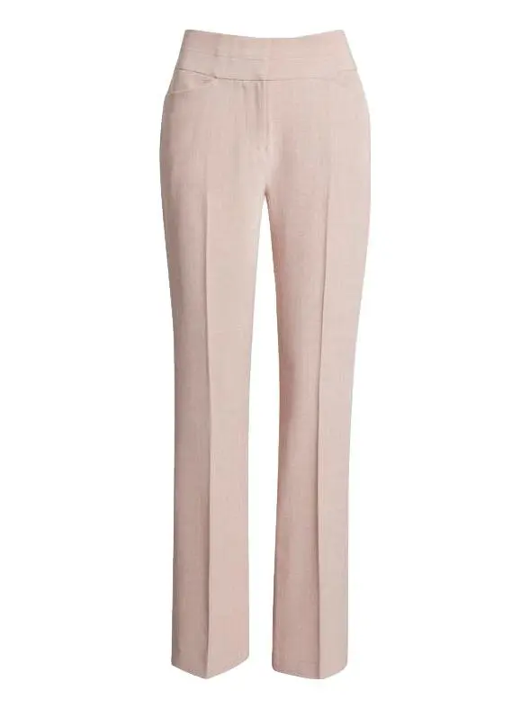 TAHARI ASL Flat Front Flare Pants - Orchid