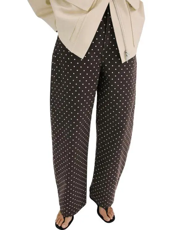 Mango Polka Dot Balloon Jeans - Chocolate