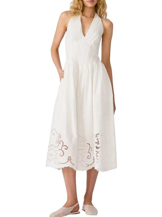 Steve Madden Margie Cutout Halter Midi Dress - Antique