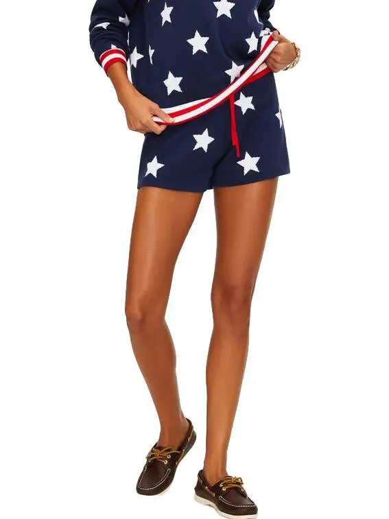 Beach Riot Balboa Star Knit Cover-up Shorts - Twilight Stars