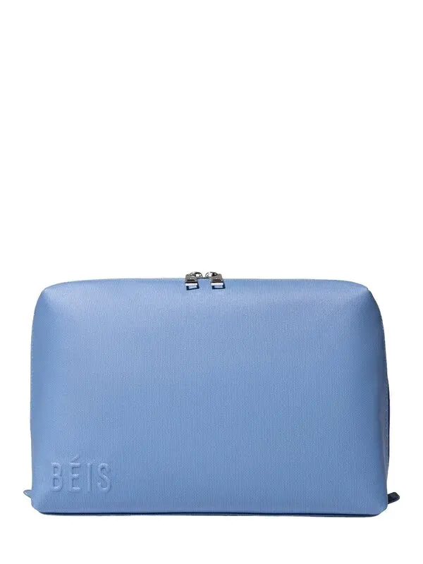 BEIS The Large Cosmetics Pouch - Dusty Blue